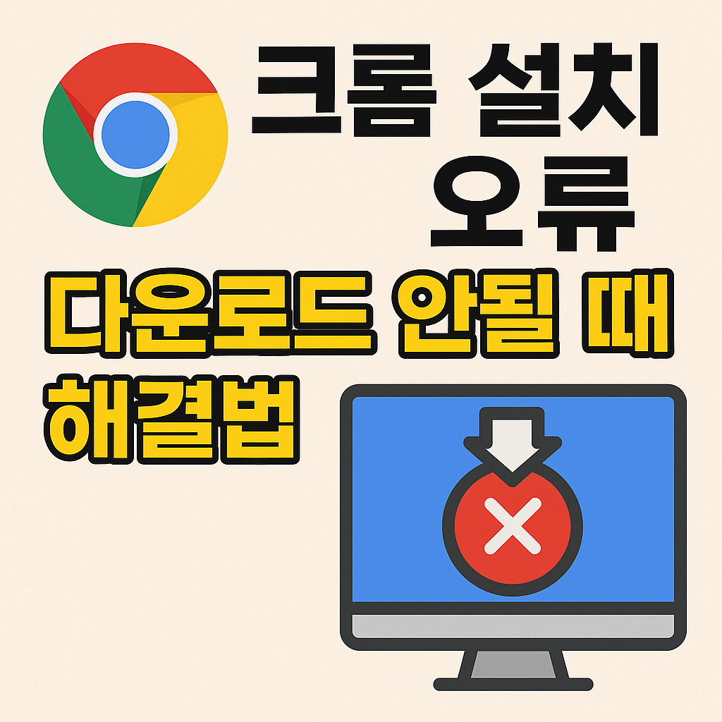 크롬 설치 오류 해결법｜다운로드 안되고 설치 안될 때 대처법 정리