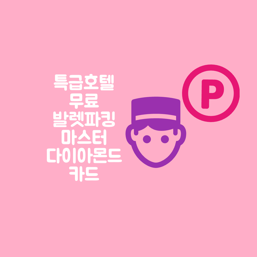 특급호텔 무료 발렛 파킹서비스 마스터 다이아몬드 카드 Feat 롯데카드 다이아몬드