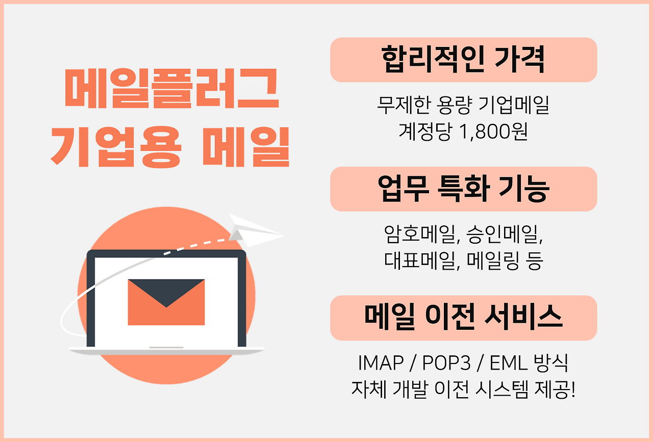 카페24웹메일 Vs 메일플러그 기업용 메일 비교