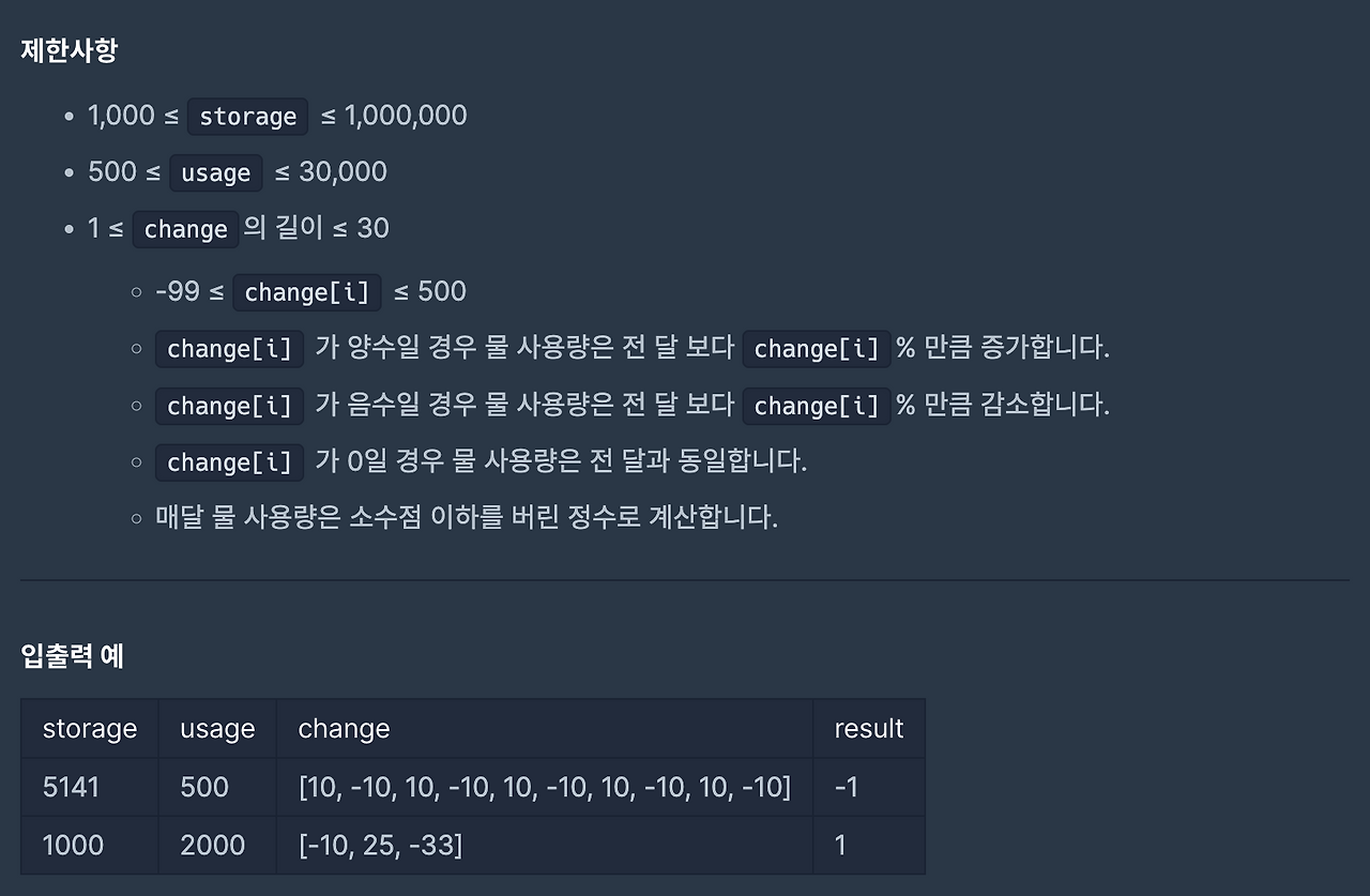 [Python] Lv0 물 부족