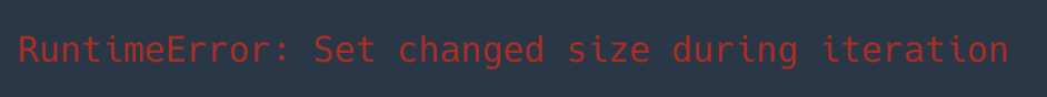 RuntimeError: Set changed size during iteration