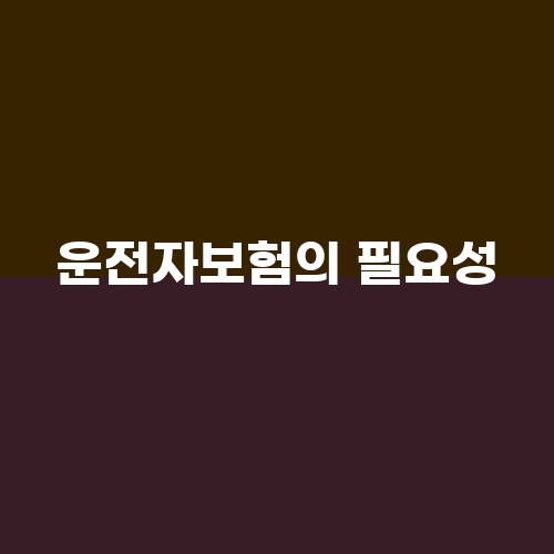 운전자보험 자부상 보장 범위와 가입 이유 알아보기