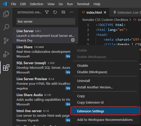 Visual studio code live server - ologyAslo