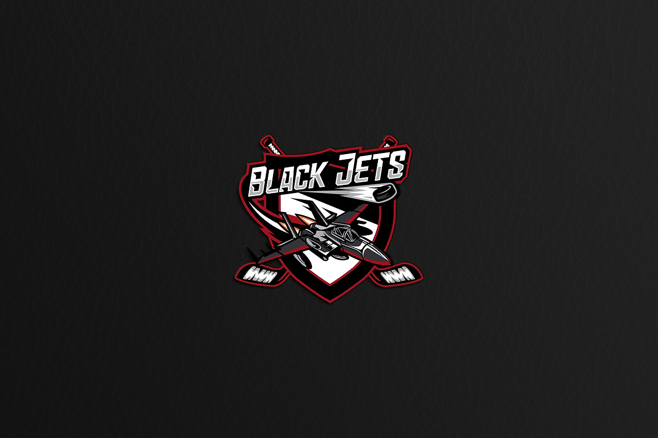 Lk디자인 Blakc Jets 아이스하키팀 엠블럼 디자인 제작