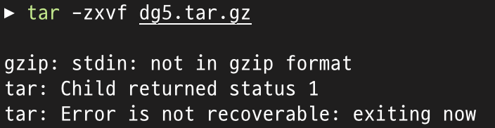 Linux | gzip: stdin: not in gzip format 해결하기