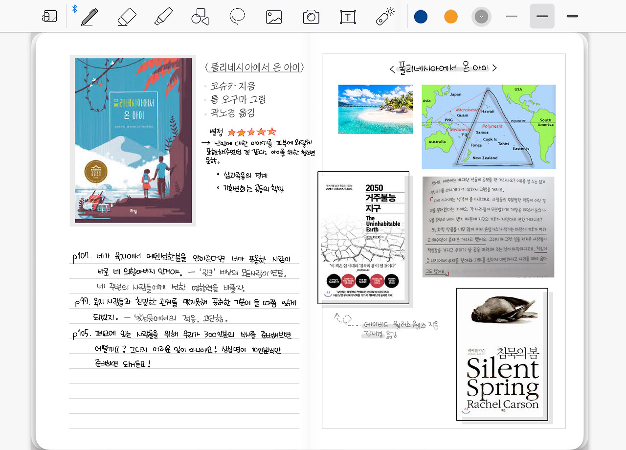 Goodnotes Tamplate 굿노트 독서 노트 기록장 속지 And 커버 Pdf