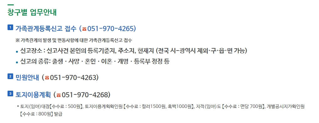 부산 강서구청 민원실 전화번호 및 온라인 민원접수