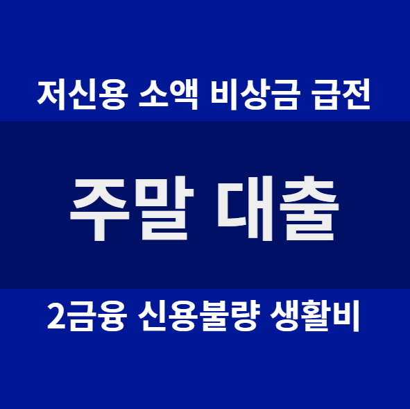 주말대출 가능한곳 무직자 무서류 모바일 가능한 곳