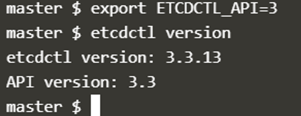 Udemy CKA 강의 정리 130: Working with ETCDCTL