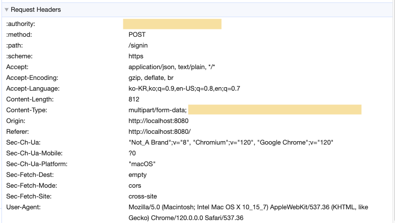 axios withCredentials 옵션으로 쿠키 보내기(로그인 인증 유지 안될때)