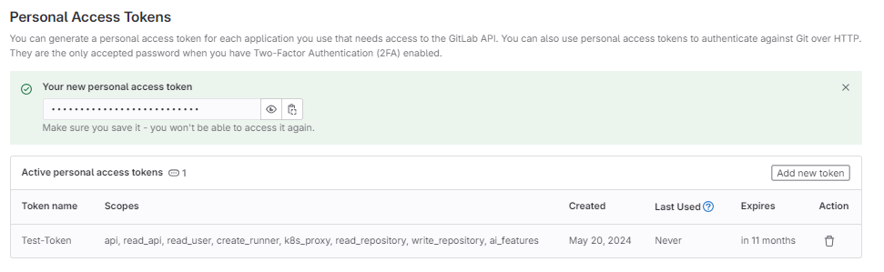 [Gitlab] Access Token 발급받기