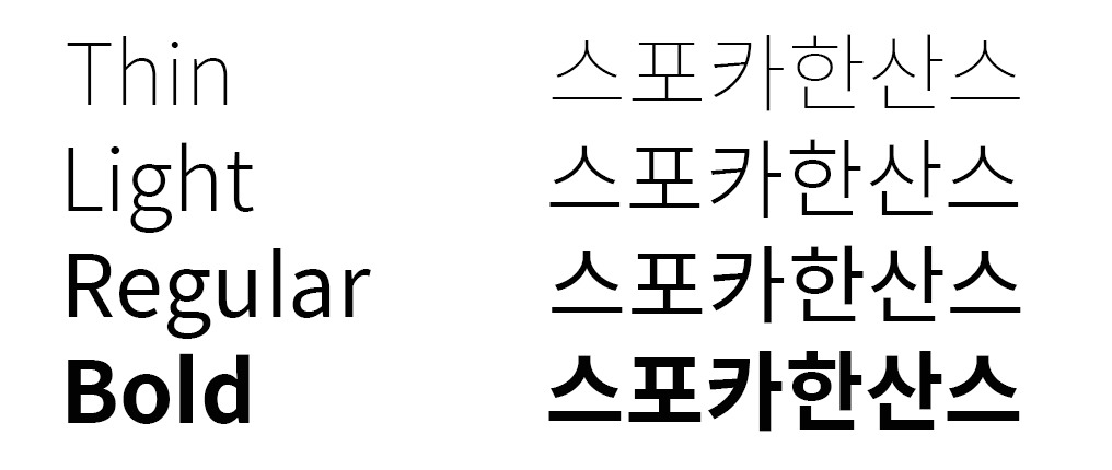 상업용 무료폰트_스포카한산스 SpoqaHanSans