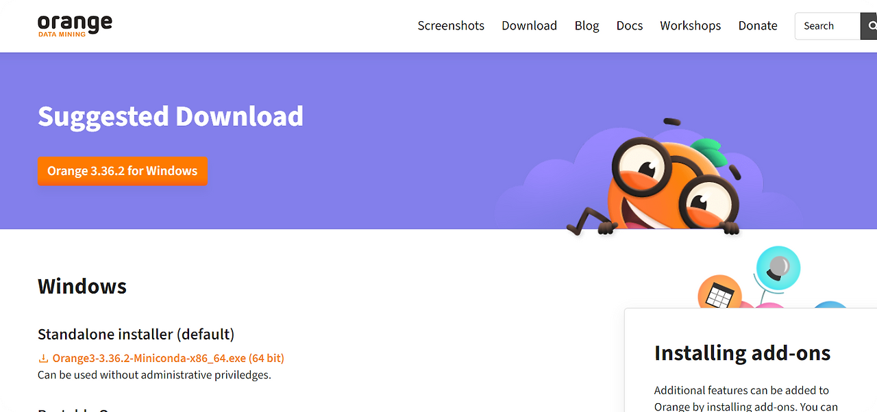 오렌지3(Orange3) 설치하기