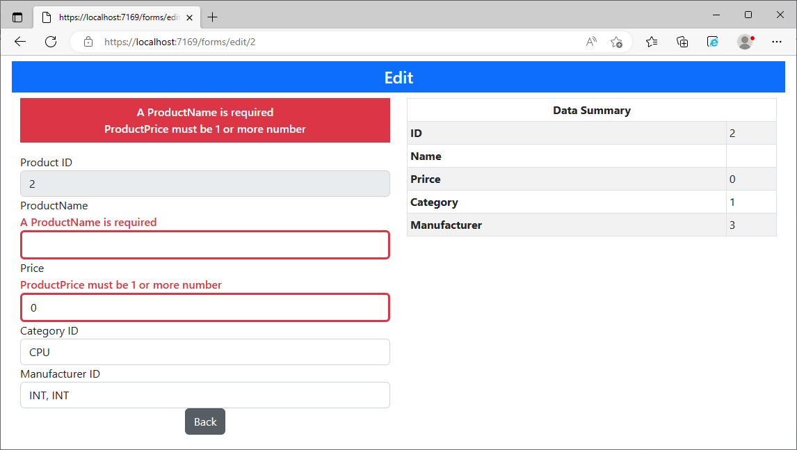 ASP.NET Core - [Blazor] 5. Blazor Form과 Data — CLIEL LAB