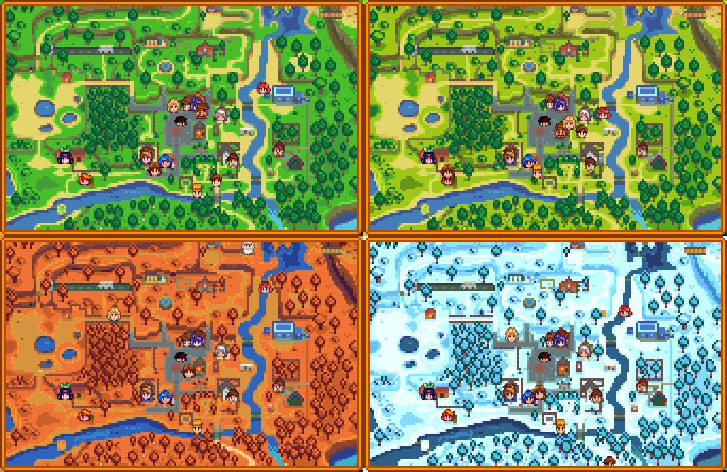 스타듀밸리 Npc 위치 표시 모드 Npc Map Locations 마인 119