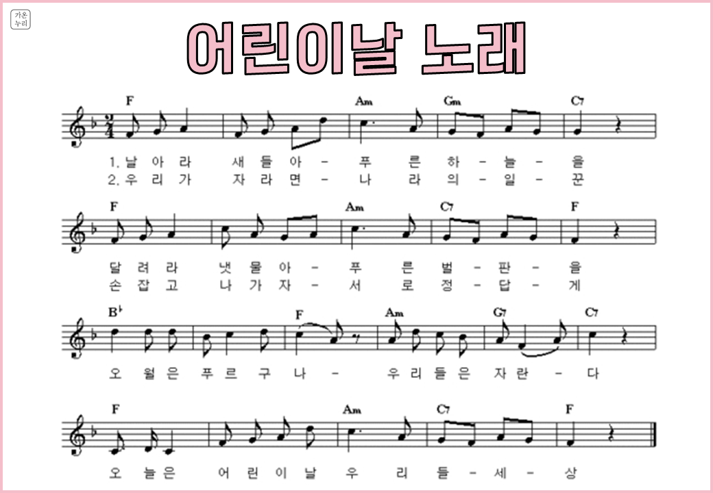 매년 5월 5일 어린이날의 의미 개요와 유래