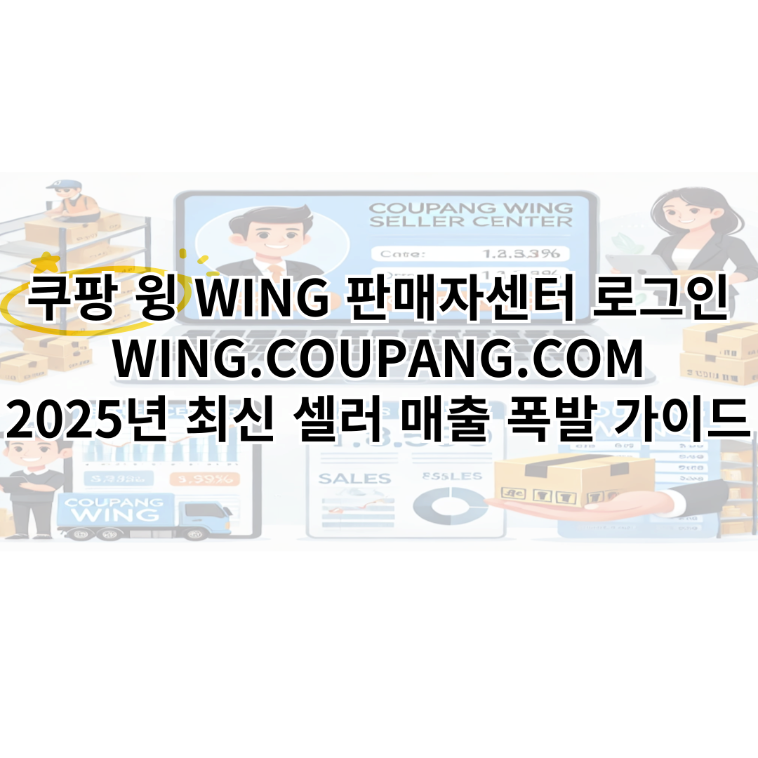쿠팡 WING 판매자센터 로그인 WING.COUPANG.COM – 2025년 최신 셀러 매출 전략 :: 폴박사 블로그