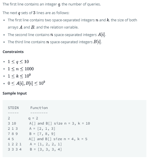 HackerRank 1달 과정 1주차 10번- Permuting Two Arrays :: The ordinary developer,