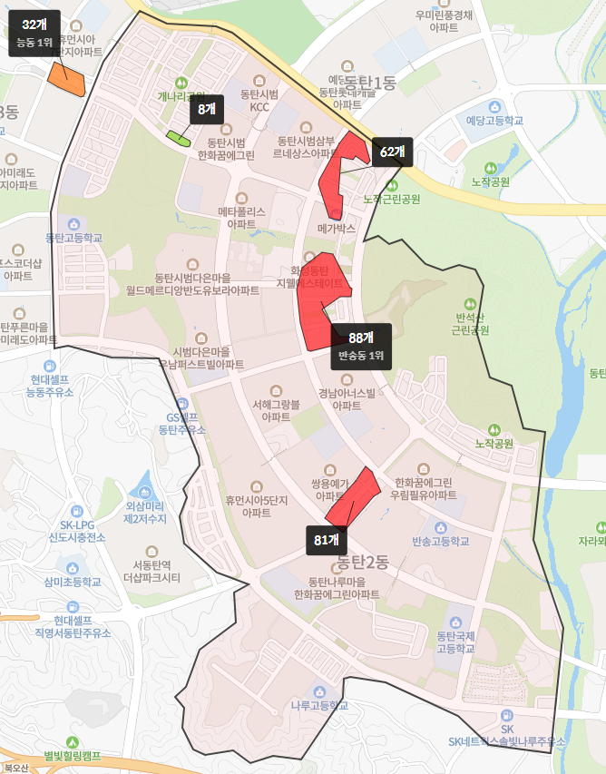 경기도 화성시 인구 인구수 세대수 연령별 인구 비율 전출입 인구 등