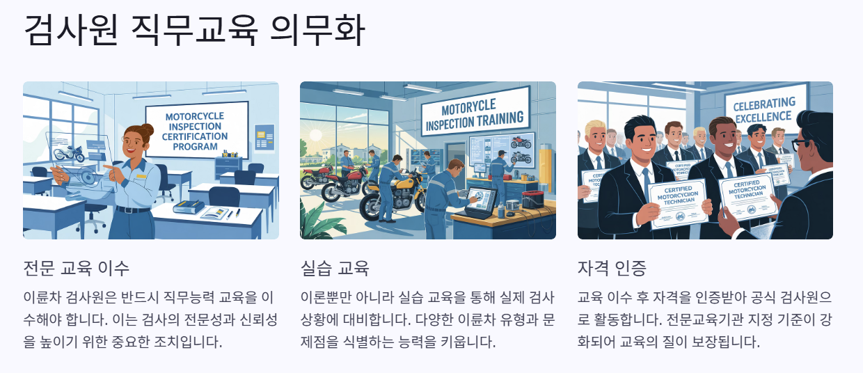2025년 이륜차 안전검사 의무화 총정리｜정기검사·튜닝검사 완벽 가이드