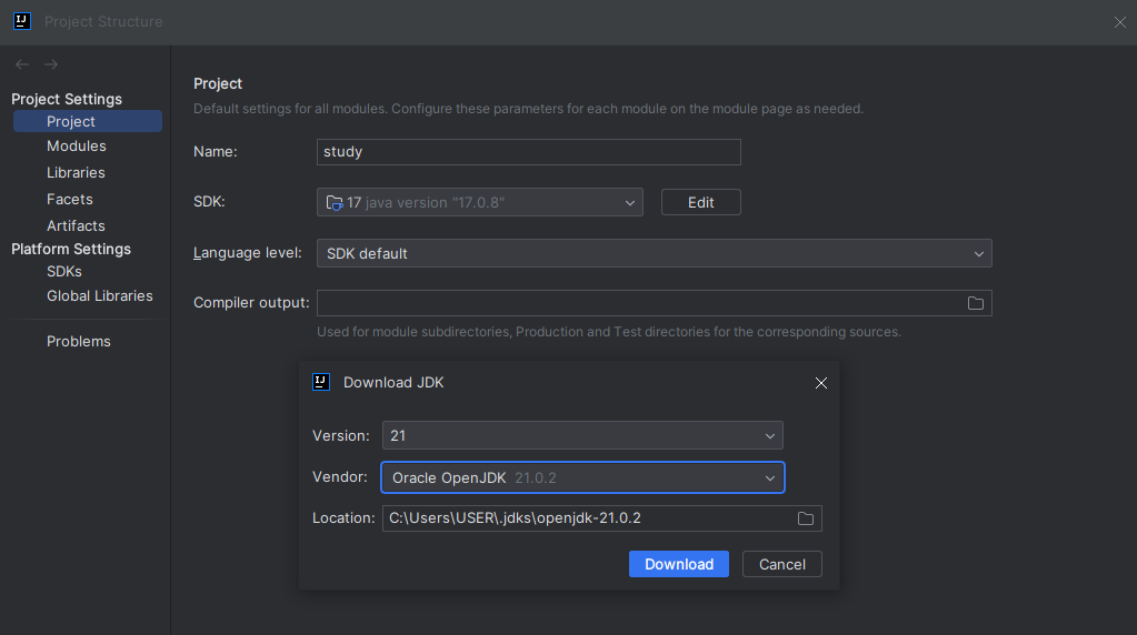 intellij java 다운로드 및 terminal JDK 버전 변경 :: 매일매일 꾸준히