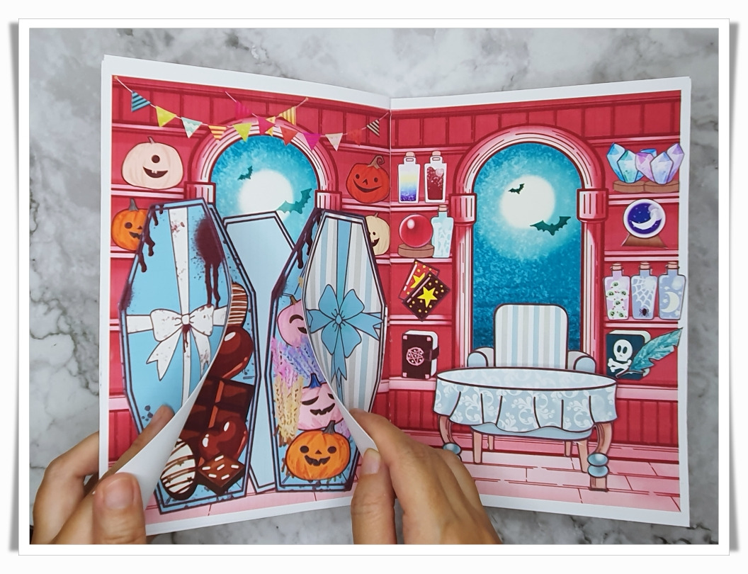 Paper Doll EMONG | Making Halloween Paper Dollhouse for Free Download ...