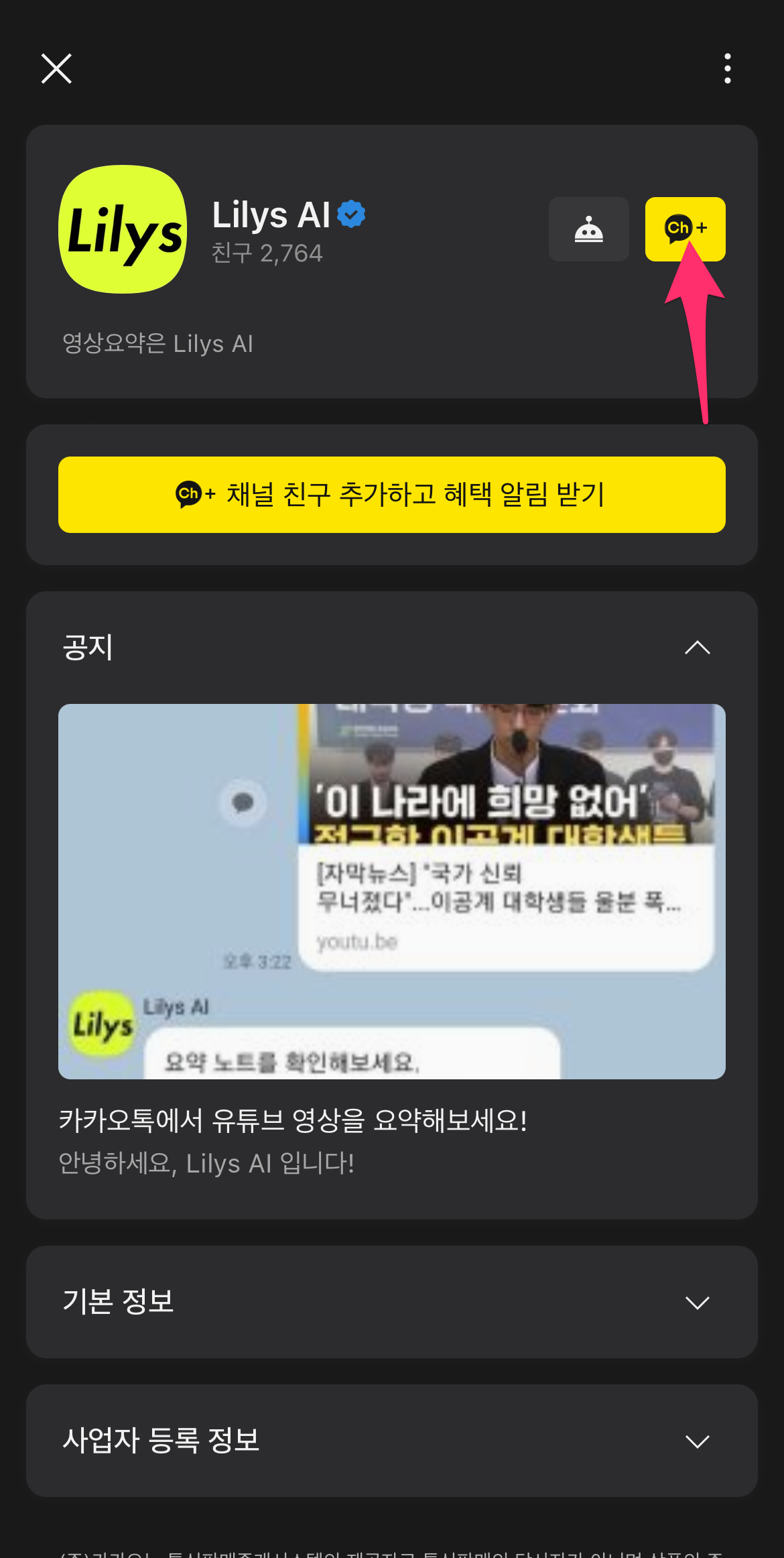 Lilys Ai - 유튜브 요약하기