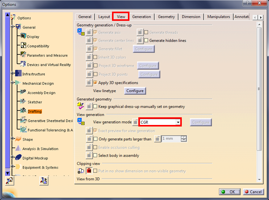 [CATIA V5] CGR data의 도면화(Drafting) 방법