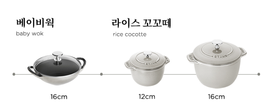 스타우브 주물 냄비 종류 크기 꼬꼬떼 아시아볼 베이비웍 라이스꼬꼬떼