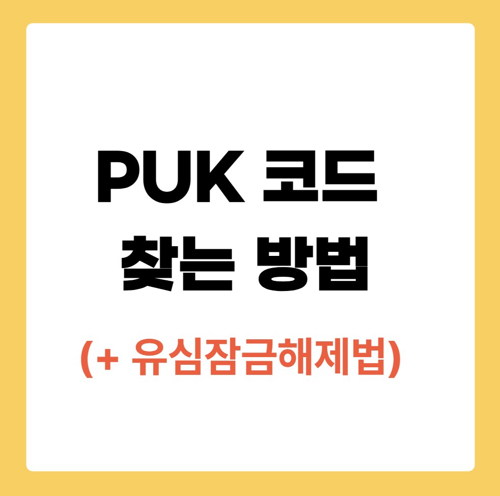 PUK 코드 찾기 | SKT 유심 잠금 해제하는 가장 쉬운 방법