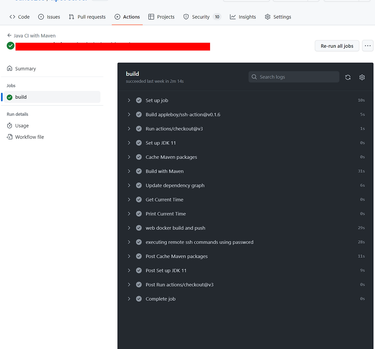 Spring Boot + maven + AWS EC2 - ubuntu GitHub Action(깃헙 액션 CI/CD) (2) :: 라츠의 IT Fullstack 머리박기