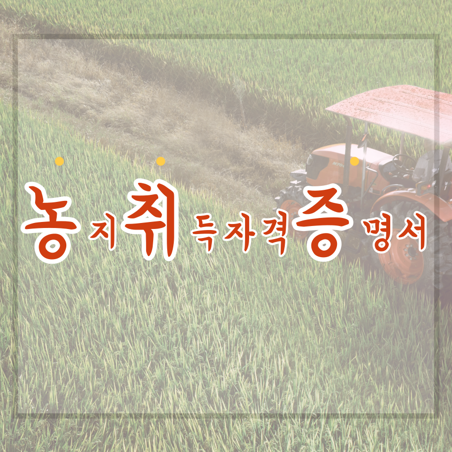 농지취득자격증명서농취증 농취증 인터넷 발급 방법