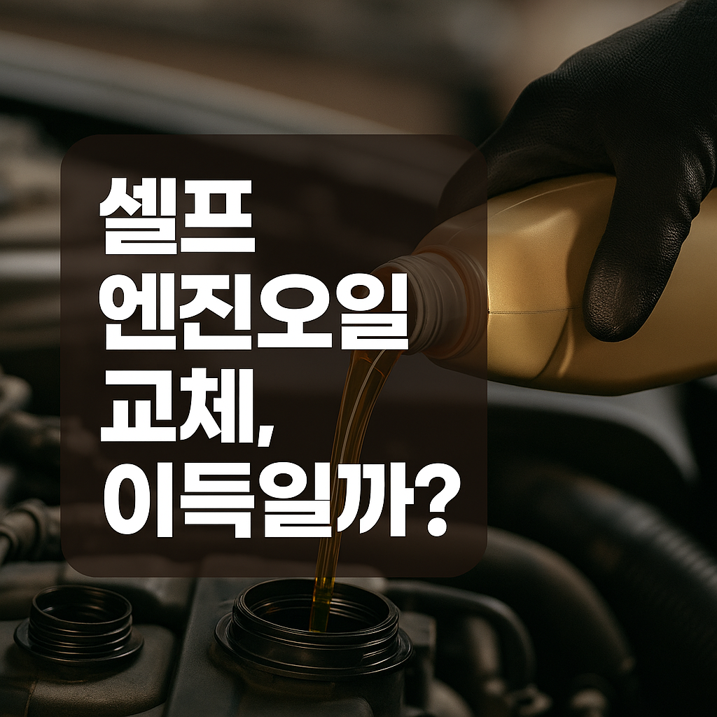 엔진오일 교환 시기와 비용 총정리｜셀프 교체 Vs 카센터 차이