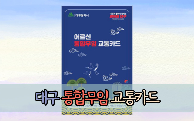 대구광역시 어르신 통합무임 교통카드 시행 경로 버스 도시철도 무료 카드 발급 방법