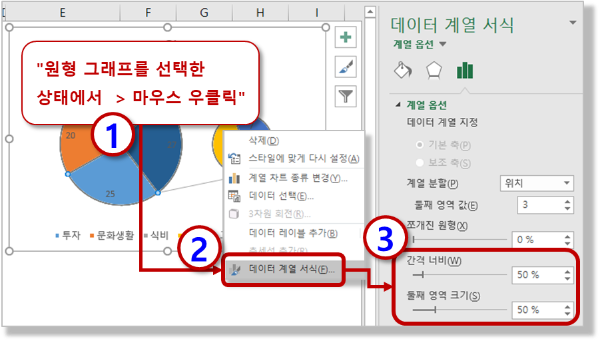 026 엑셀 기초 특강 차트 그리기 실습 원형도넛 파이 원형 대 원형 원형 대 막대형 그래프 만들기