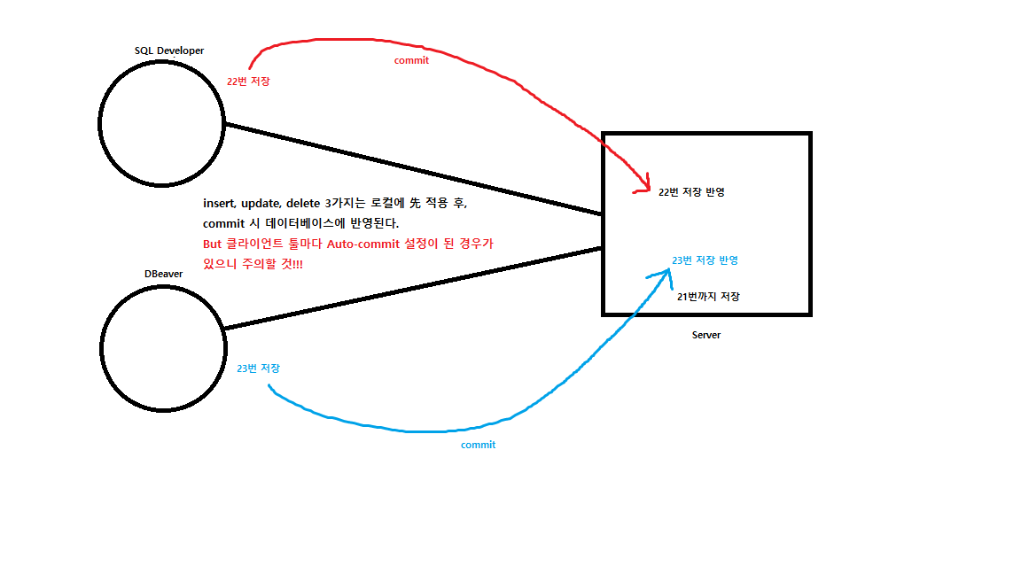 [Oracle] 잠깐! Commit에 대해 알아보자 :: SQL Developer와 DBeaver의 commit 설정 특징