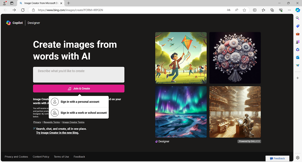 AI 무료 이미지 도구 MS Bing Create Image 알아보기