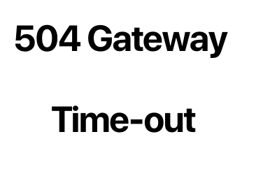 504 Gateway Time-out 원인 알아보기 : 시간초과?
