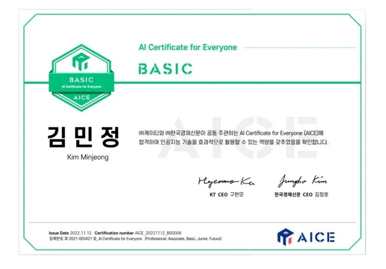 AI 시대 필수 자격증, AICE(AI Certificate for Everyone) 가이드