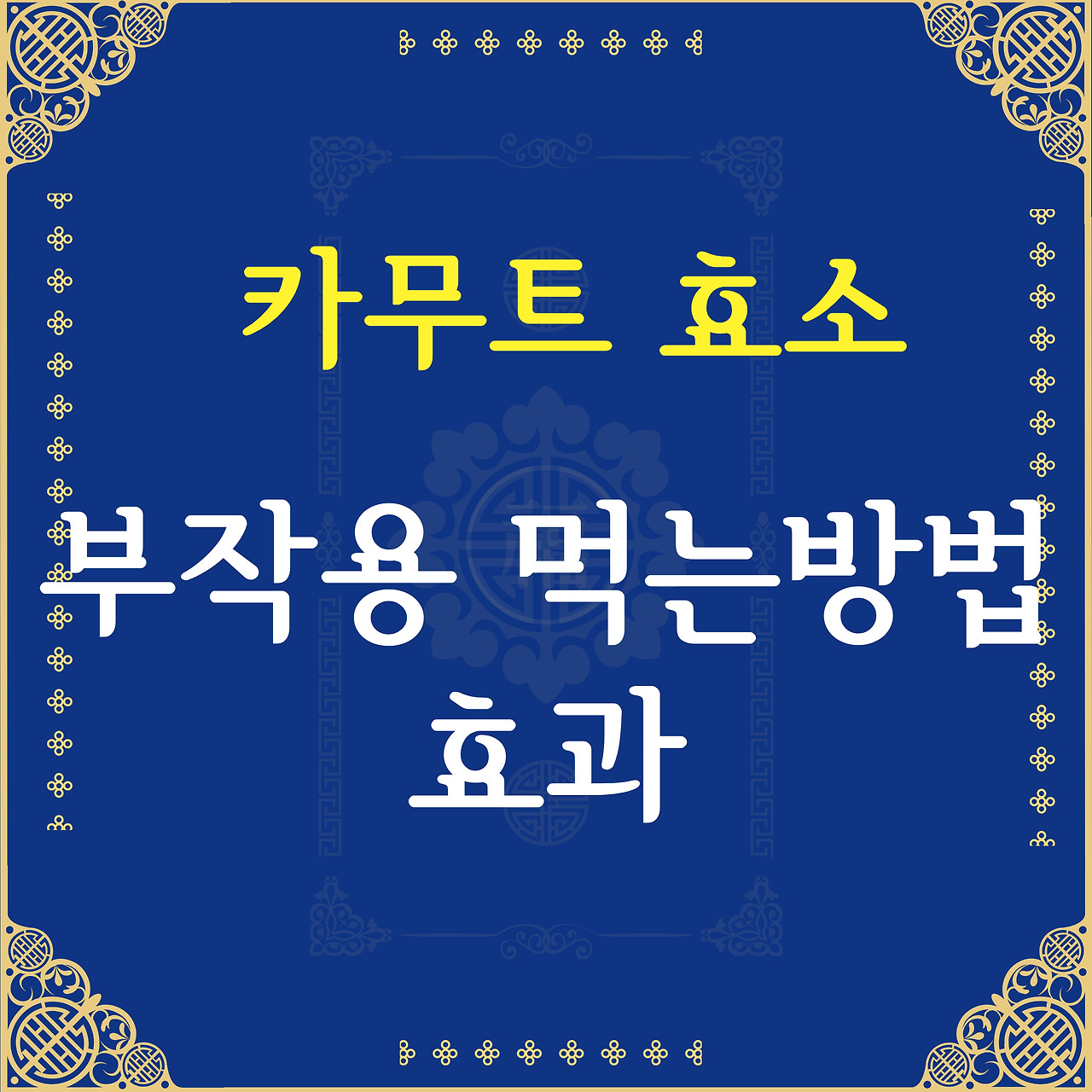 카무트 효소 효능과 효과는 부작용 먹는방법