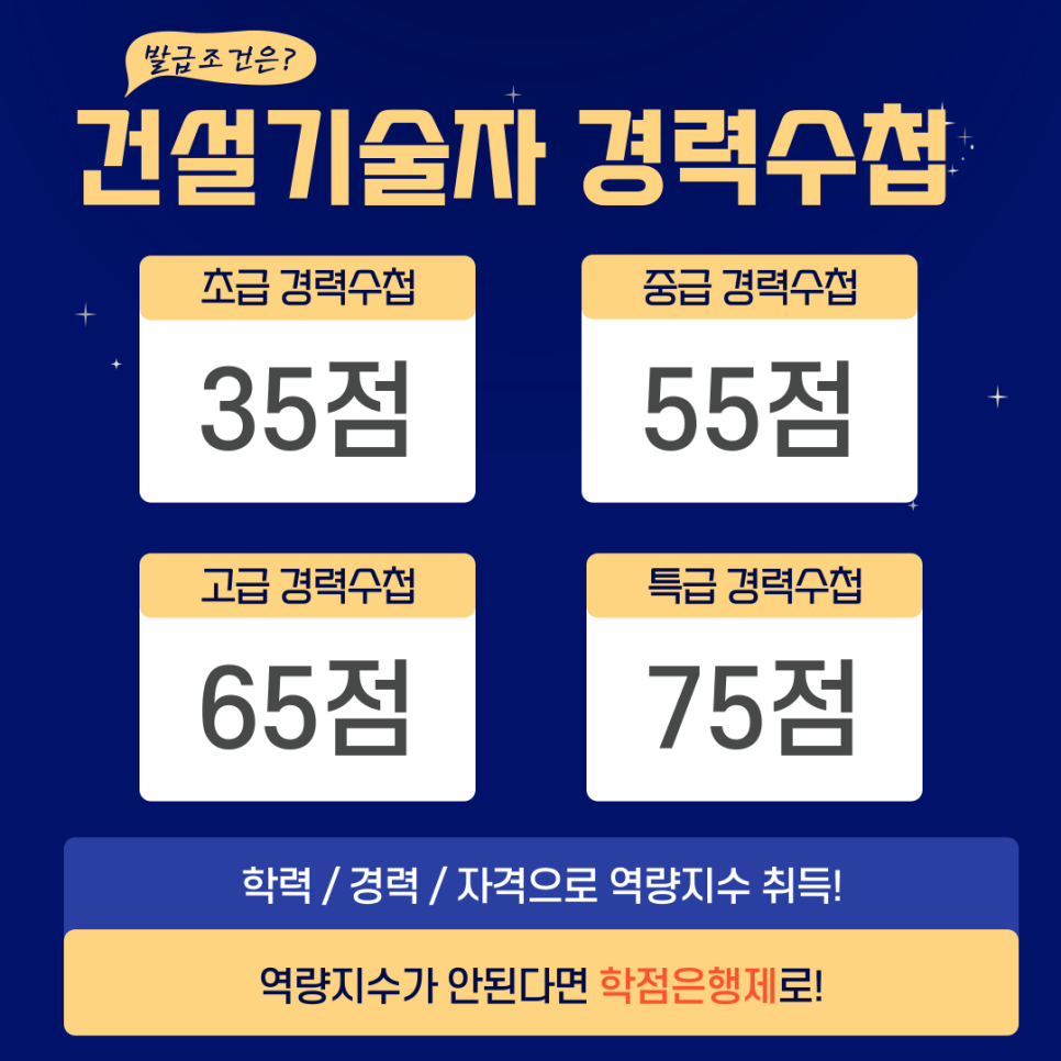 한국건설기술인협회 경력수첩 초급 중급 고급 특급 준비방법