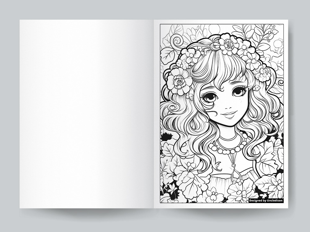 색칠공부도안 소녀 여자 공주 숙녀 여왕 아이 어린이 어른 어르신 귀여운 색칠도안 Pdf