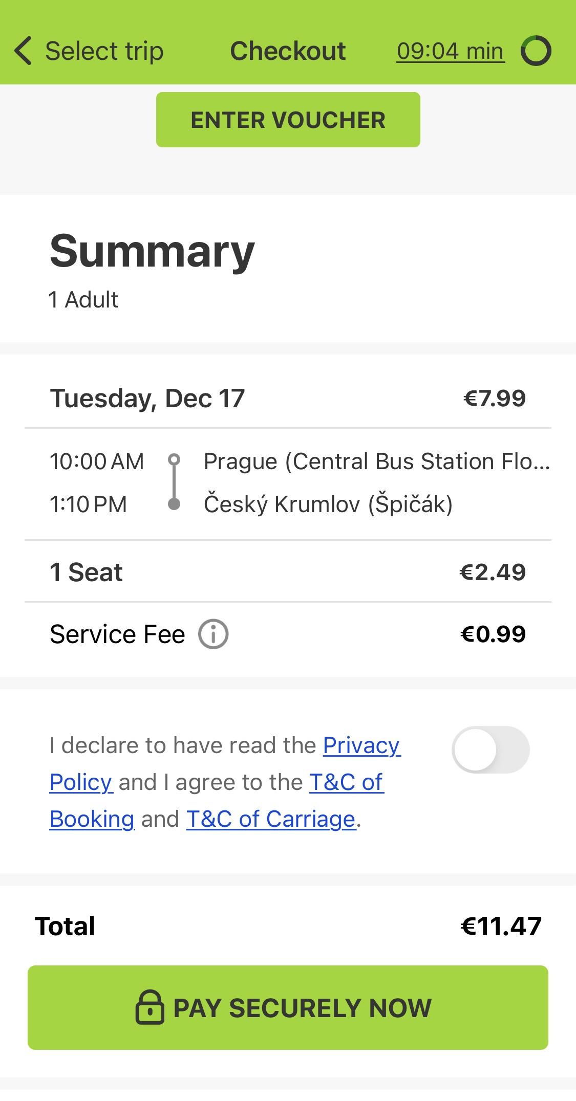 플릭스 버스 (FLIX BUS) 예약 방법 및 탑승 후기 (프라하 → 체스키 크룸로프)