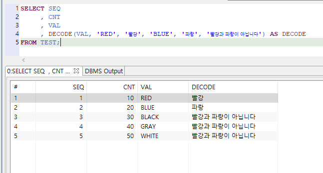 [Oracle] Decode 함수 Example :: 개쿠