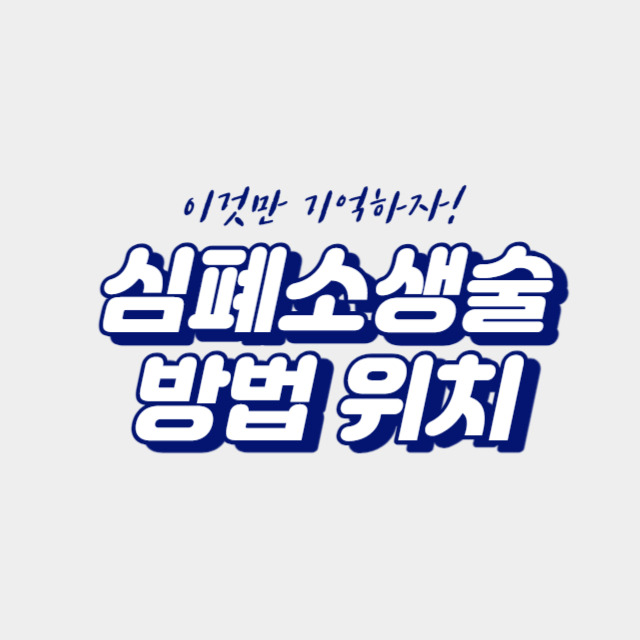 심폐소생술 방법 Cpr 순서에 따른 정확한 압박위치 횟수는 자격증따기