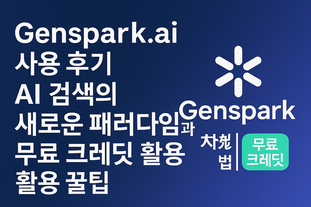 Genspark.ai 사용 후기: AI 검색의 새로운 패러다임과 무료 크레딧 활용 꿀팁
