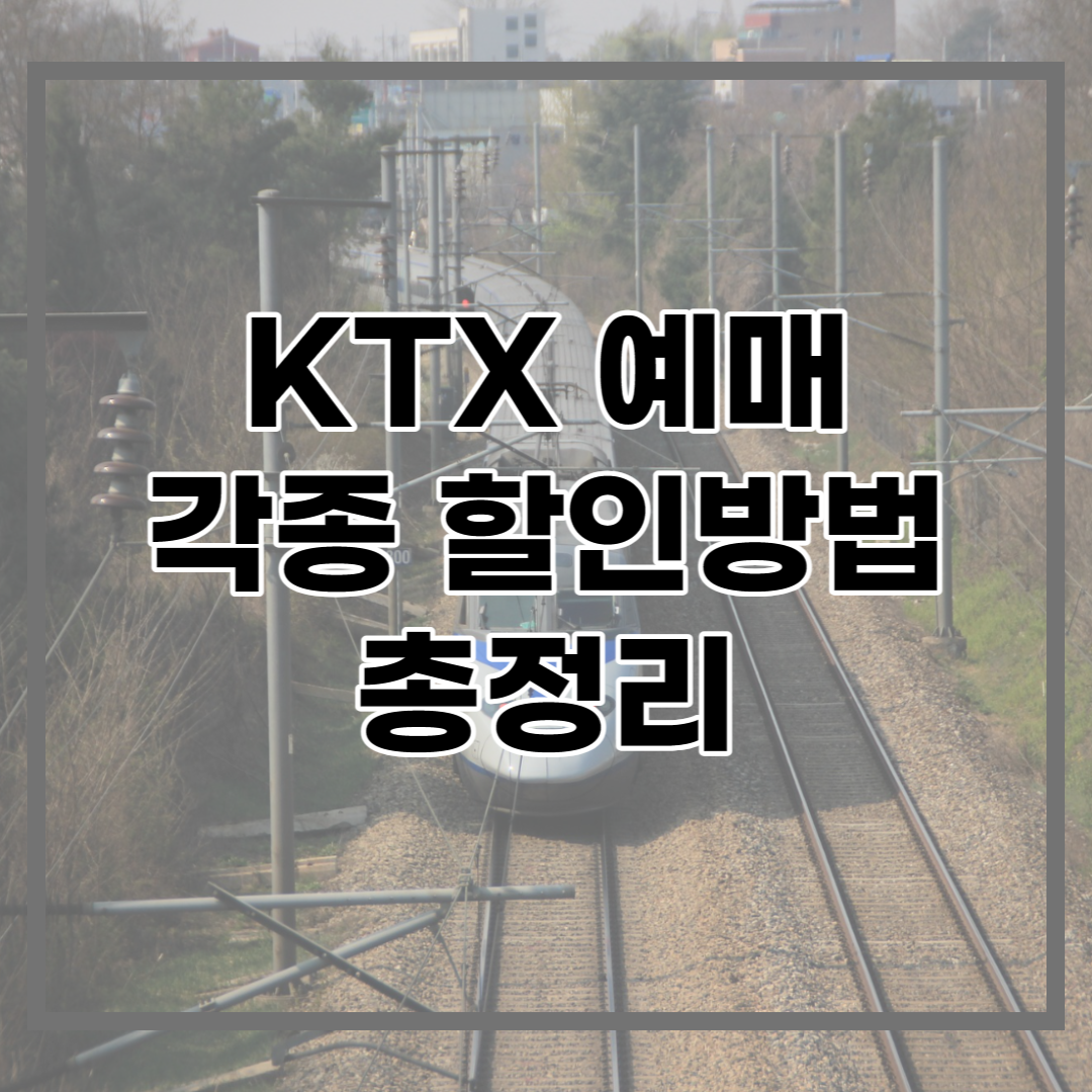 KTX 할인방법 최대 80%까지 총정리 :: 일상 속 너무나 유용한 꿀팁들 모음
