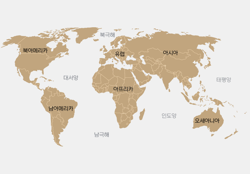 세계 지도와 한국 지도