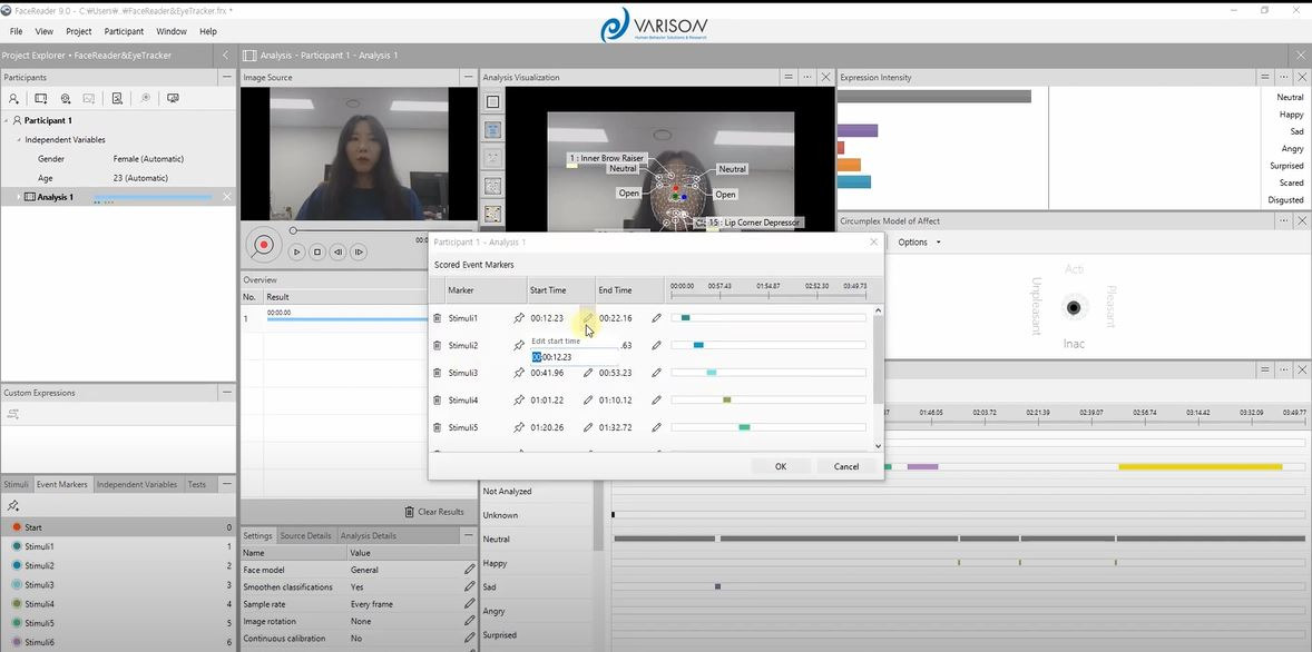 Eye Tracking(시선추적)시, FaceReader를 통한 감정 분석 방법
