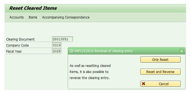 SAP FBRA를 활용한 반제 재설정 및 역분개(Reset and Reverse)